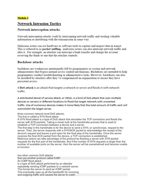 Networks And Network Security Pdf Denial Of Service Attack Transmission Control Protocol