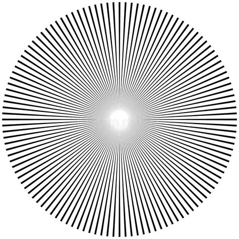 Abstract Circular Geometric Burst Rays On White Eps 10 Vector Stock