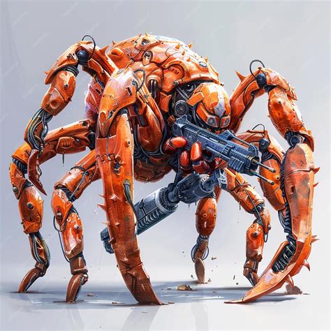 Premium Photo Modern Spider Robot Cartoon Design Spider Cyborg Cartoon Character Premium Photo Modern Spider Robot Cartoon Design Spider Cyborg Cartoon Character