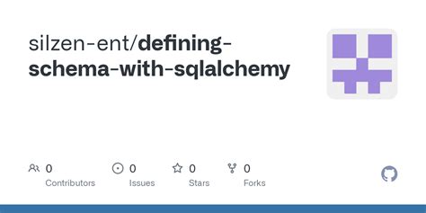 Github Silzen Entdefining Schema With Sqlalchemy