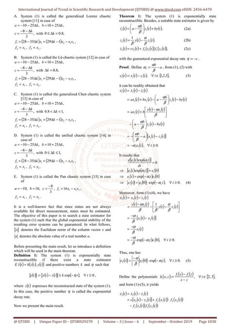 Design Of State Estimator For A Class Of Generalized Chaotic Systems Pdf