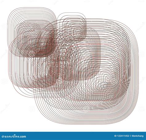 Shape Of Rounded Rectangle Abstract Geometric Background Pattern