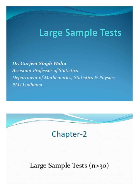 Large Sample Test Pdf Statistical Significance Statistical Hypothesis Testing