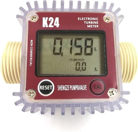 Jp デジタル液晶 K24 流量計タービン燃料フローテスター化学薬品水海液流量計測定ツールランダムカラー流量計 車＆バイク