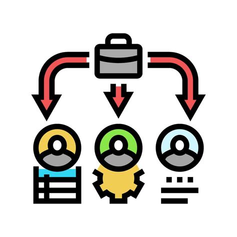 Redeployment Recruitment Business Work Job Color Icon Illustration