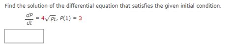 Solved Find The Solution Of The Differential Equation That Chegg