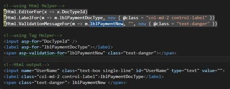 Technology Tag Helpers Replaced HTML Helpers