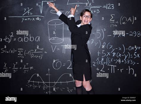 Portrait Of Girl Solving Problems Smiling Stock Photo Alamy