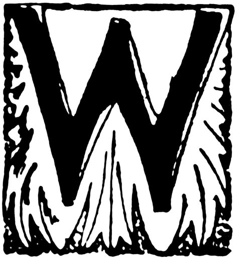 W Ornate Initial ClipArt ETC
