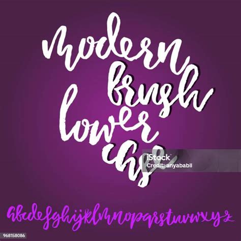 그런 지 조 난 폰트입니다 현대 건조 브러시 잉크 편지입니다 필기체 알파벳입니다 벡터 일러스트입니다 개체 그룹에 대한 스톡 벡터