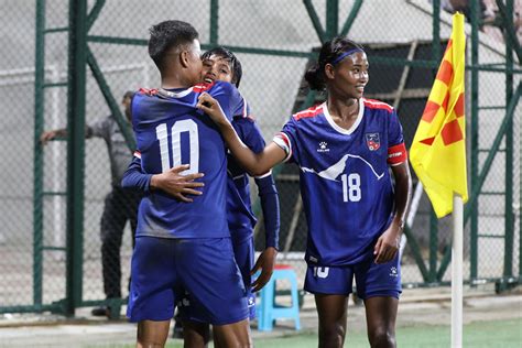 साफ महिला यु २० च्याम्पियनसिपमा नेपालको विजयी सुरुवात भुटान ६ १ ले पराजित