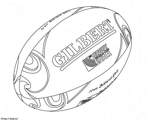 Printable Rugby Ball Coloring Page Esle