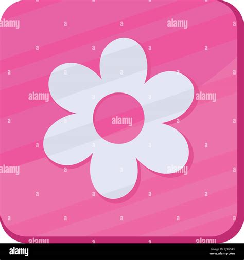 Flower Pink App Button Icon Stock Vector Image Art Alamy