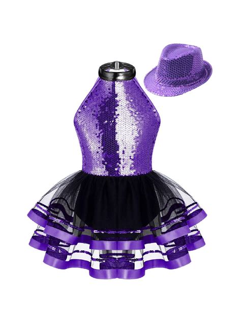 Ttao Girls Ballet Tutu Skirt Leotard Dress Layered Mesh Tap Latin Jazz