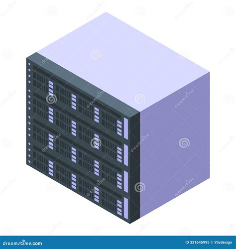 Modern Server Rack Storing And Processing Big Data Stock Illustration Illustration Of Internet
