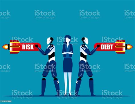 회사 기술은 위기로부터 보호합니다 컨셉 비즈니스 로봇 벡터 일러스트레이션 인공 지능 과학에 대한 스톡 벡터 아트 및 기타 이미지 과학 뇌 데이터 Istock