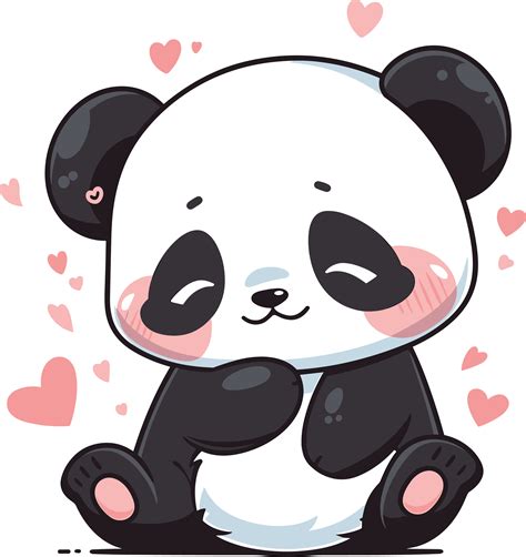 熊猫卡通可商用设计素材