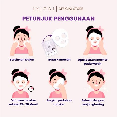 Jual Ikigai Skincare Pcs Oyasumi Moisturizing Sheet Mask BPOM Masker Wajah Melembabkan