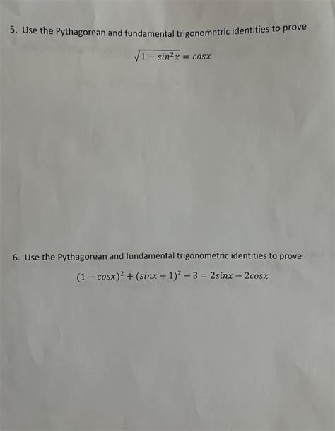 Solved Use The Pythagorean And Fundamental Trigonometric Identities Course Hero