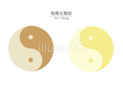 Free Vectors Yin Yang Taiji Map Brown Yellow