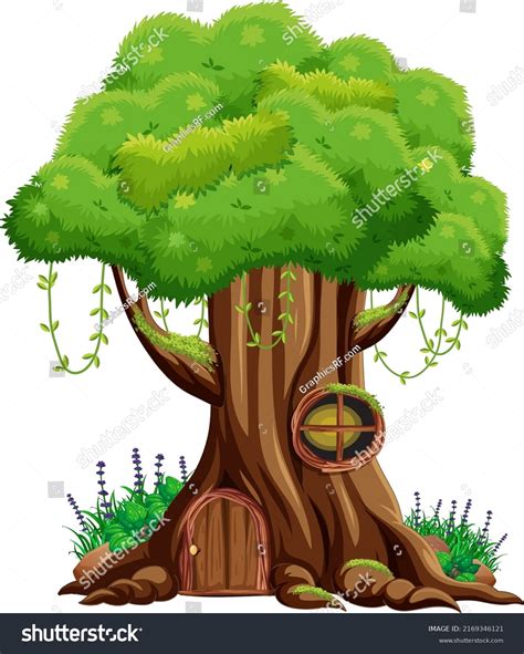 Big Tree Isolated Cartoon Illustration Stock Vector Royalty Free 2169346121 Shutterstock
