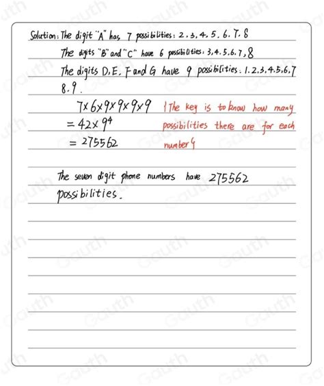 Solved 3 A Seven Digit Telephone Number Is Of The Form Abc Defg In
