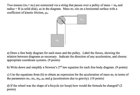 Solved Two masses mı Chegg com