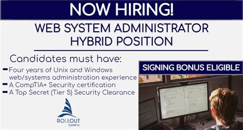 Rollout Systems On Linkedin Hybridwork Unix Windowsadmin Signingbonus Clearedjobs