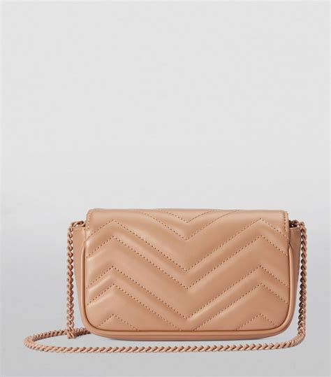 Womens Gucci Neutrals Super Mini Gg Marmont Cross Body Bag Harrods Uk