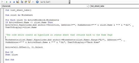 List And Hyperlink Sheets Using Vba Data Analytics