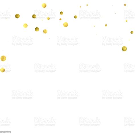 떨어지는 색종이 흰색 배경에 고립 된 벡터 황금 원입니다 결혼식에 대한 스톡 벡터 아트 및 기타 이미지 결혼식 구아슈 금 금속 Istock