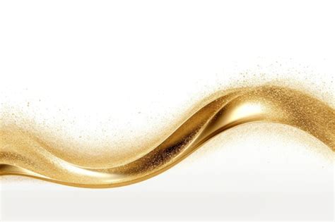 Elegant Golden Wave Illustration Premium Ai Generated Image
