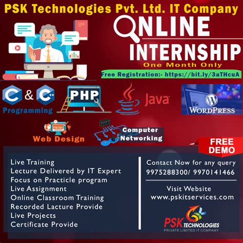 Online Internship Psk Technologies Pvt Ltd