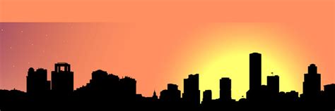Silhouette Of The City At Night Royalty Free Vector Image
