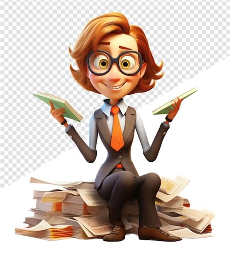 Premium Psd 3d Business Woman Character Concept In Work Tasks