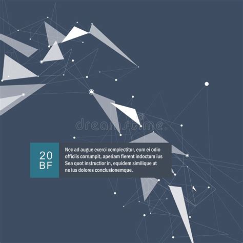 Molecular Structure With Connected Abstract Shapes Stock Vector Illustration Of Surface