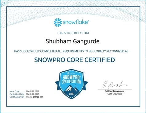 Connections Snowflake Dataengineering Snowprocore Certification Shubham Gangurde