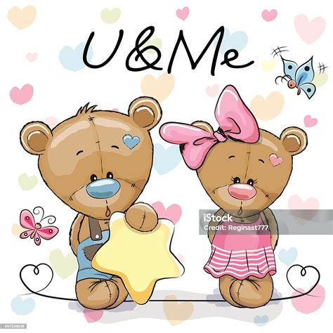 Two Cute Bears Stock Illustration Download Image Now Cartoon Cute