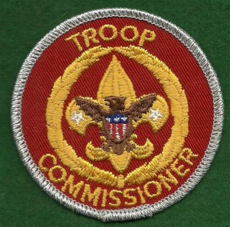 Boy Scout Adult Position Patch Troop Commissioner Scarce Limited