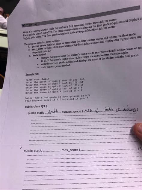 Solved Isher Three Quizzes Scores Program Calculates And