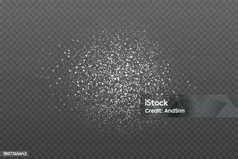 현실적인 분말 설탕 또는 소금 질감 입자 벡터 일러스트 레이 션은 진한 회색 배경에 고립되어 있습니다 떨어짐에 대한 스톡 벡터 아트 및 기타 이미지 Istock