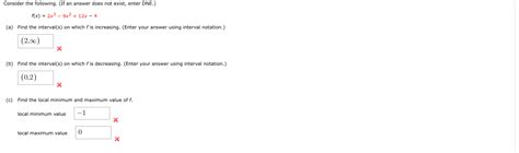 Solved Consider The Following If An Answer Does Not Exist Chegg