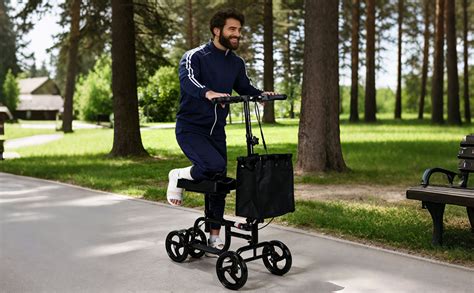 Knee Scooter Crutch Alternative Deluxe Medical Scooter Double