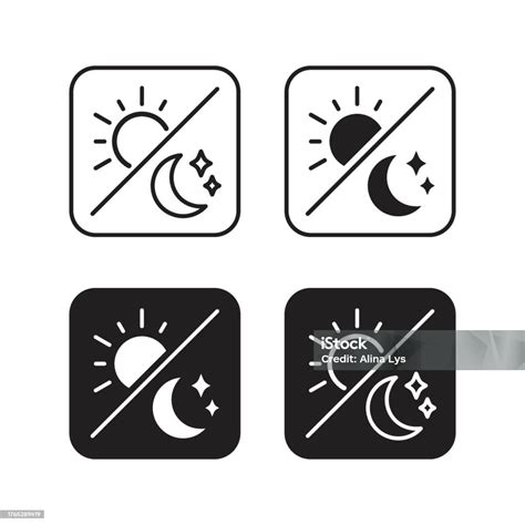 스위치 아이콘 벡터 그림입니다 고립된 배경의 주간 모드 야간 모드 달 태양 기호 개념입니다 밤낮 시리즈에 대한 스톡 벡터 아트 및 기타 이미지 Istock