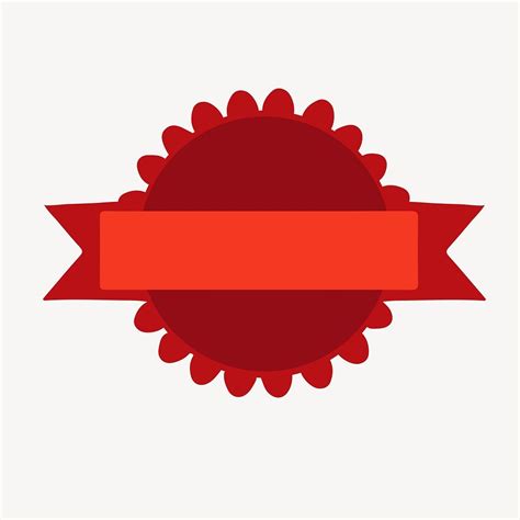 Red Award Badge Illustration Vector Free Vector Illustration Rawpixel