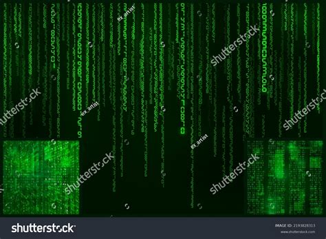Digital Data Coding Encoded Cyberspace Matrix Stock Vector Royalty