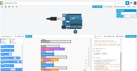 智慧生活科技專業社群 Tinkercad arduino程式設計 類比輸入程式設計