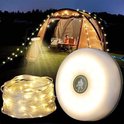 Vintage Camping String Lights Solar String Lights With Remote Control