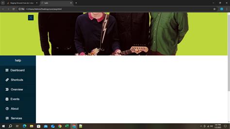Stop The Header Image From Overlapping The Nav Bar Using Only Html And