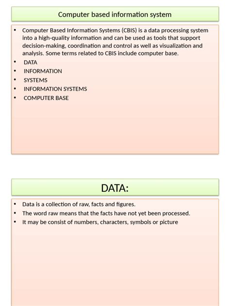 Computer Based Information System Pdf Inputoutput Information